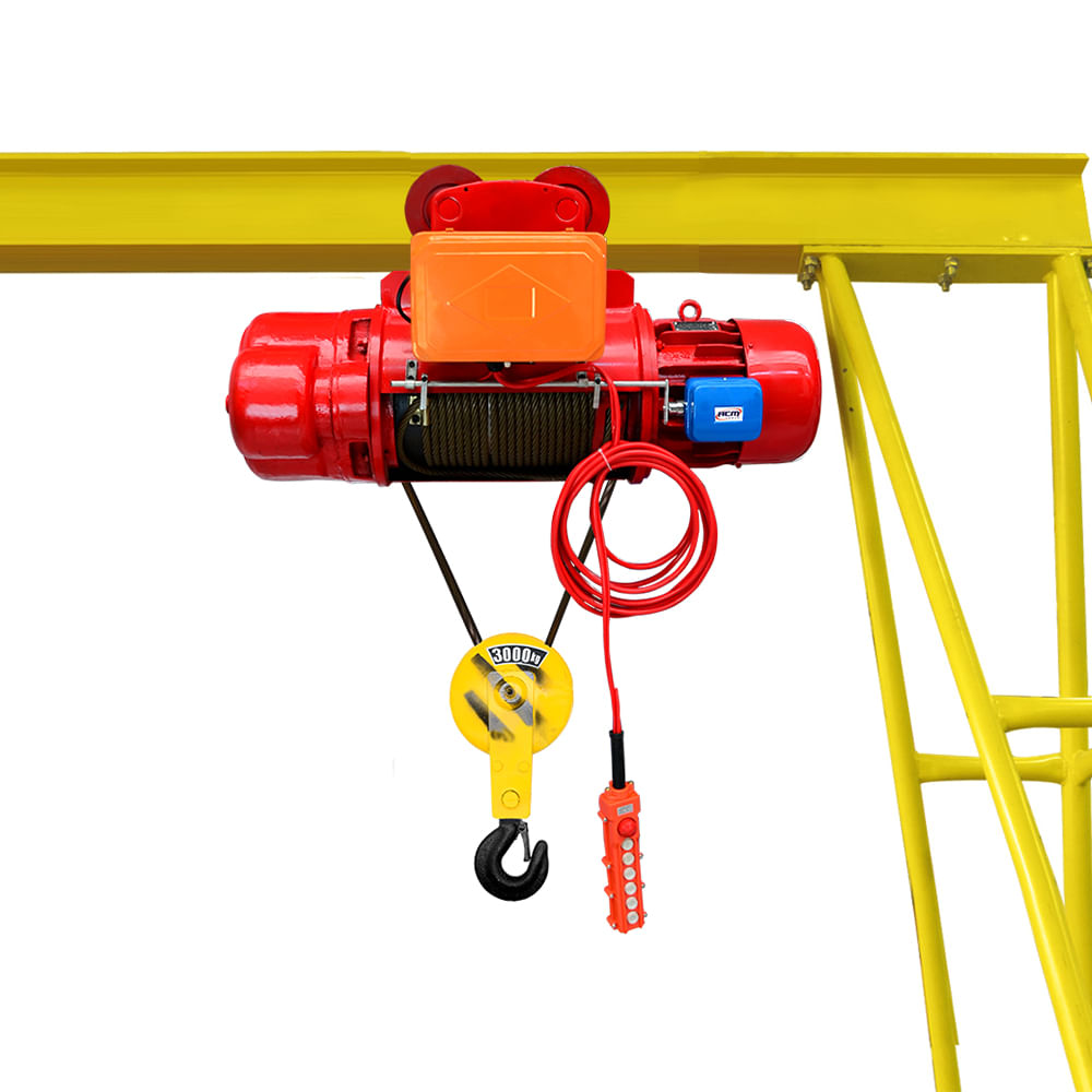 Talha elétrica 3 Ton x 9m de cabo de aço troley elétrico 380v TECA3000 ...