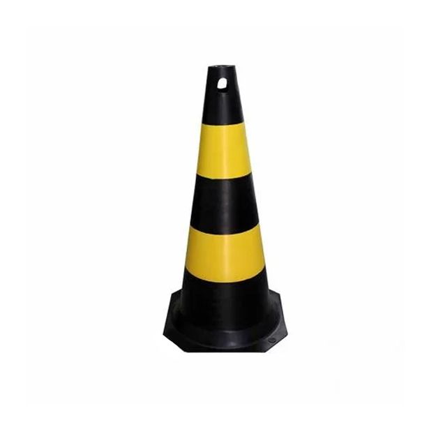 Cone de Sinalização Preto/Amarelo 75cm Ref 70000505 PLASTCOR - A Casa ...